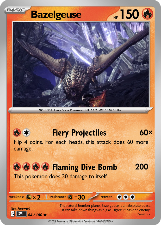 Bazelgeuse - Judahsaurus388 | Pokécardmaker.net