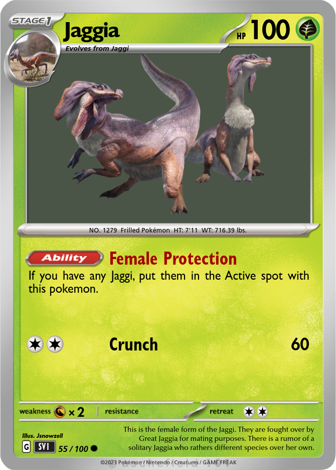 Jaggia - Judahsaurus388 | Pokécardmaker.net