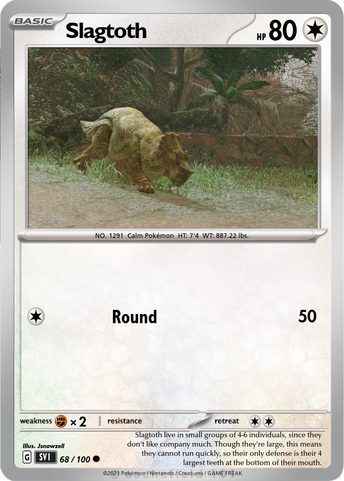 Slagtoth - Judahsaurus388 | Pokécardmaker.net