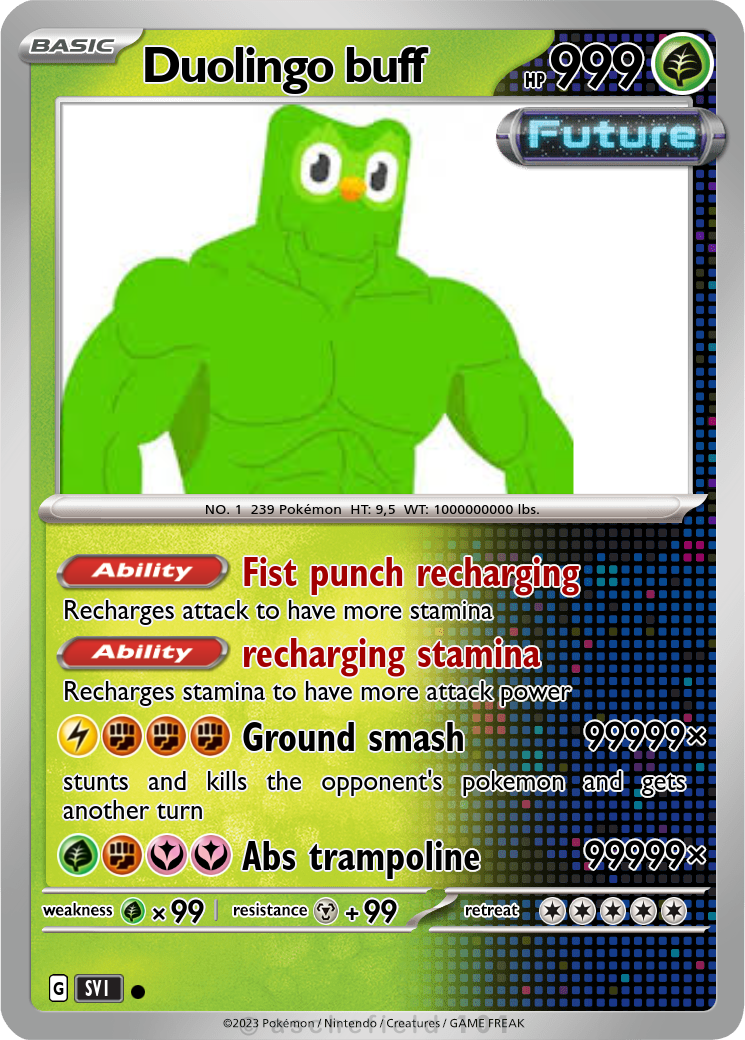 Duolingo buff - KFCISBEST54 | Pokécardmaker.net