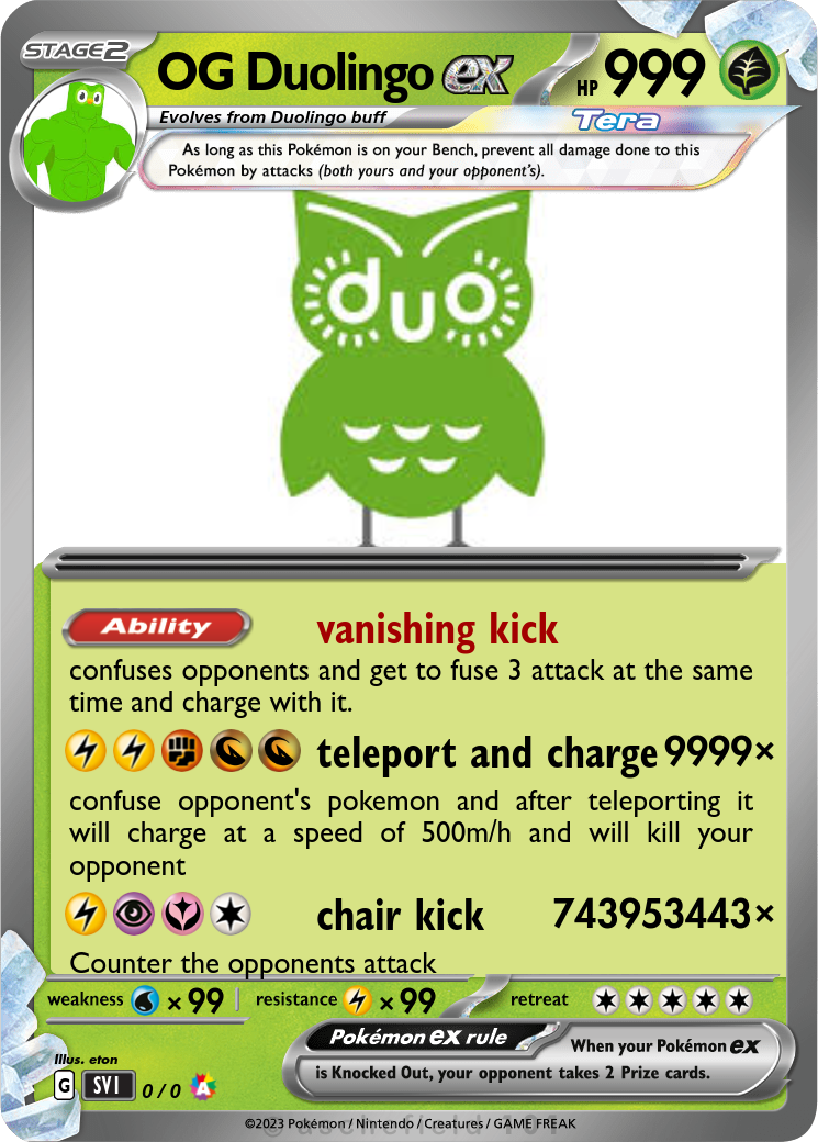 OG Duolingo - KFCISBEST54 | Pokécardmaker.net