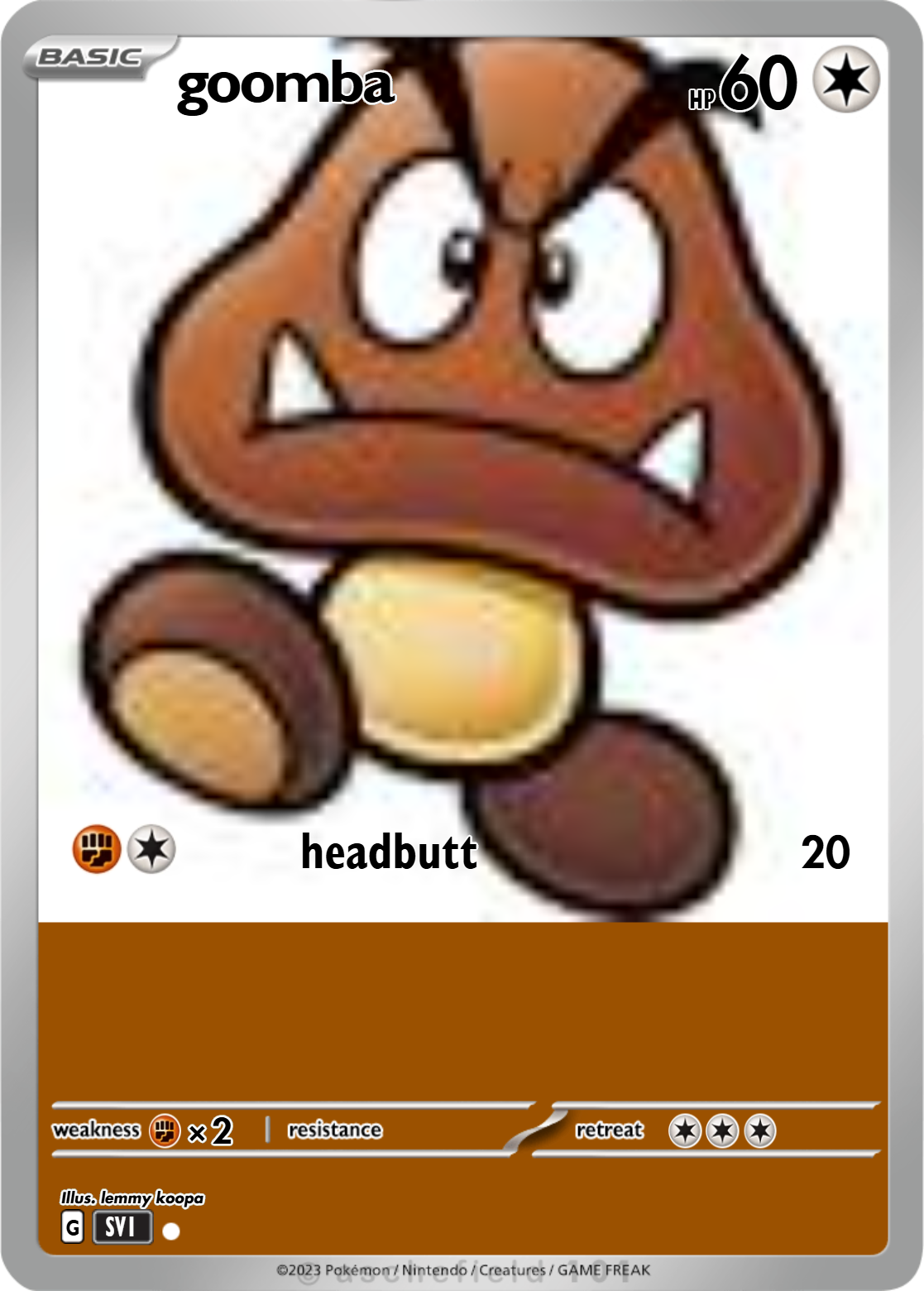 goomba - Kagetrain | Pokécardmaker.net