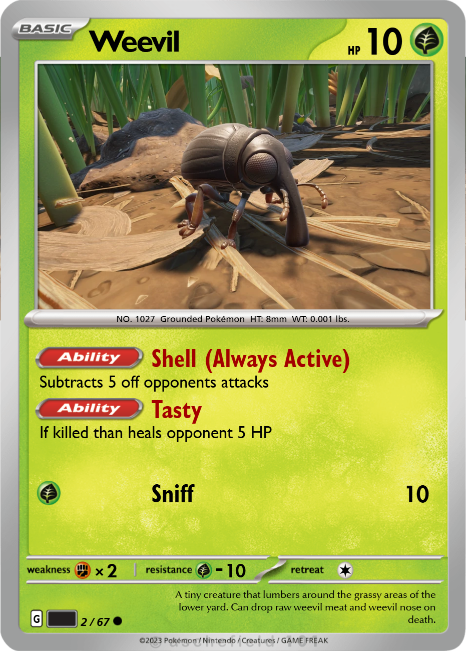 Weevil - Kaige | Pokécardmaker.net