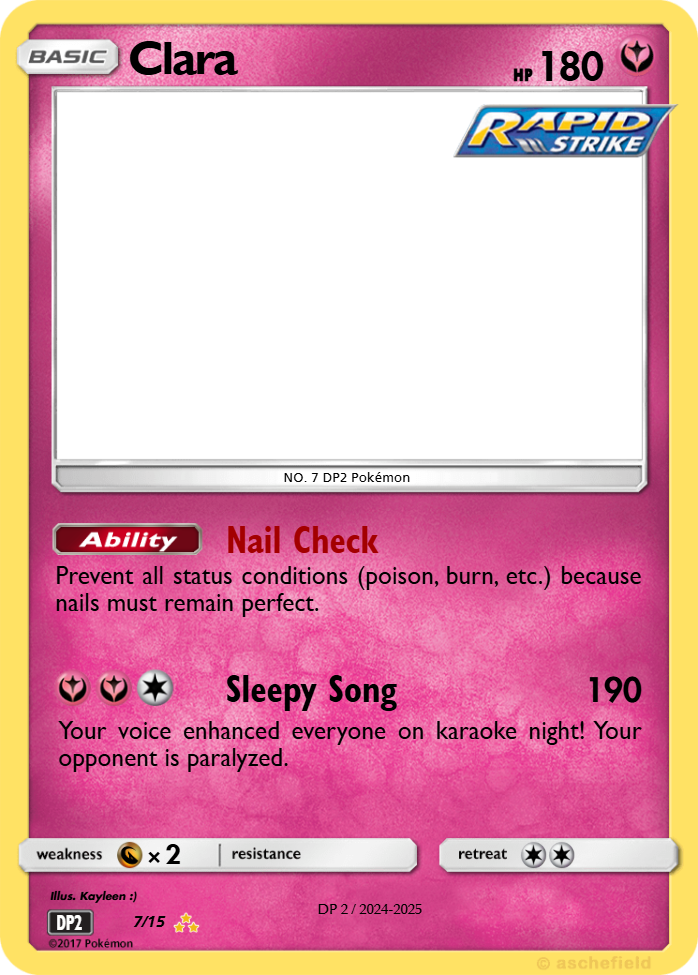 Clara - Kayttoliu | Pokécardmaker.net
