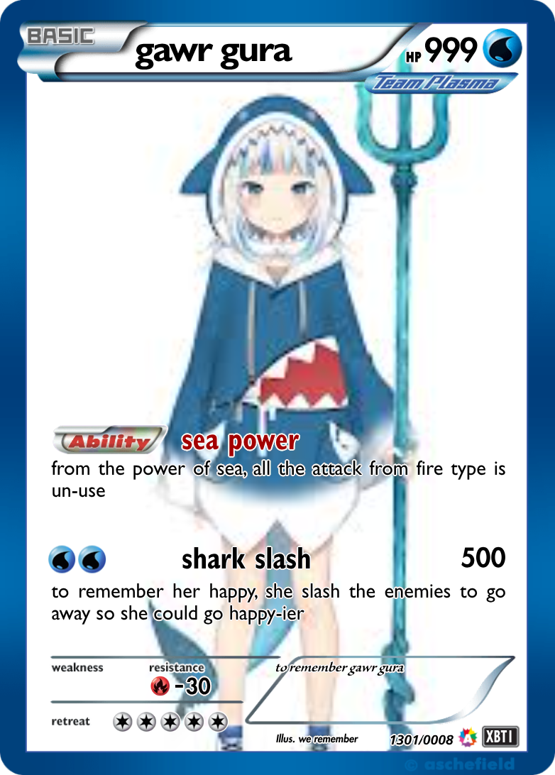 gawr gura - Kifth | Pokécardmaker.net
