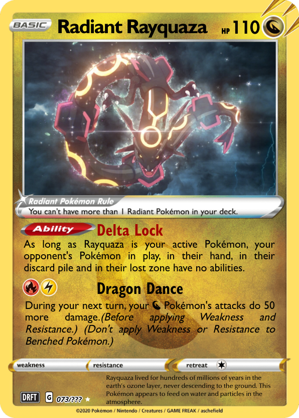 Radiant Rayquaza - KingKal | Pokécardmaker.net