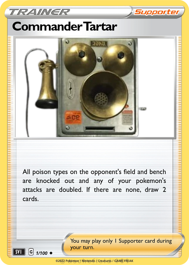 Commander Tartar - Kirbytime100 | Pokécardmaker.net