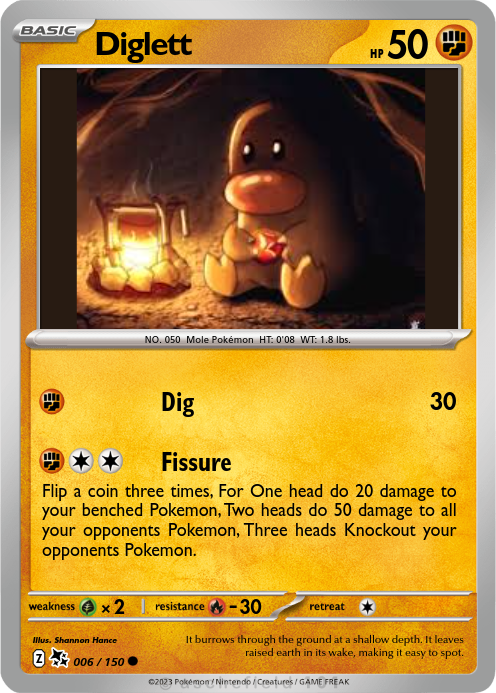 Diglett - KogamaTheOmnieon | Pokécardmaker.net