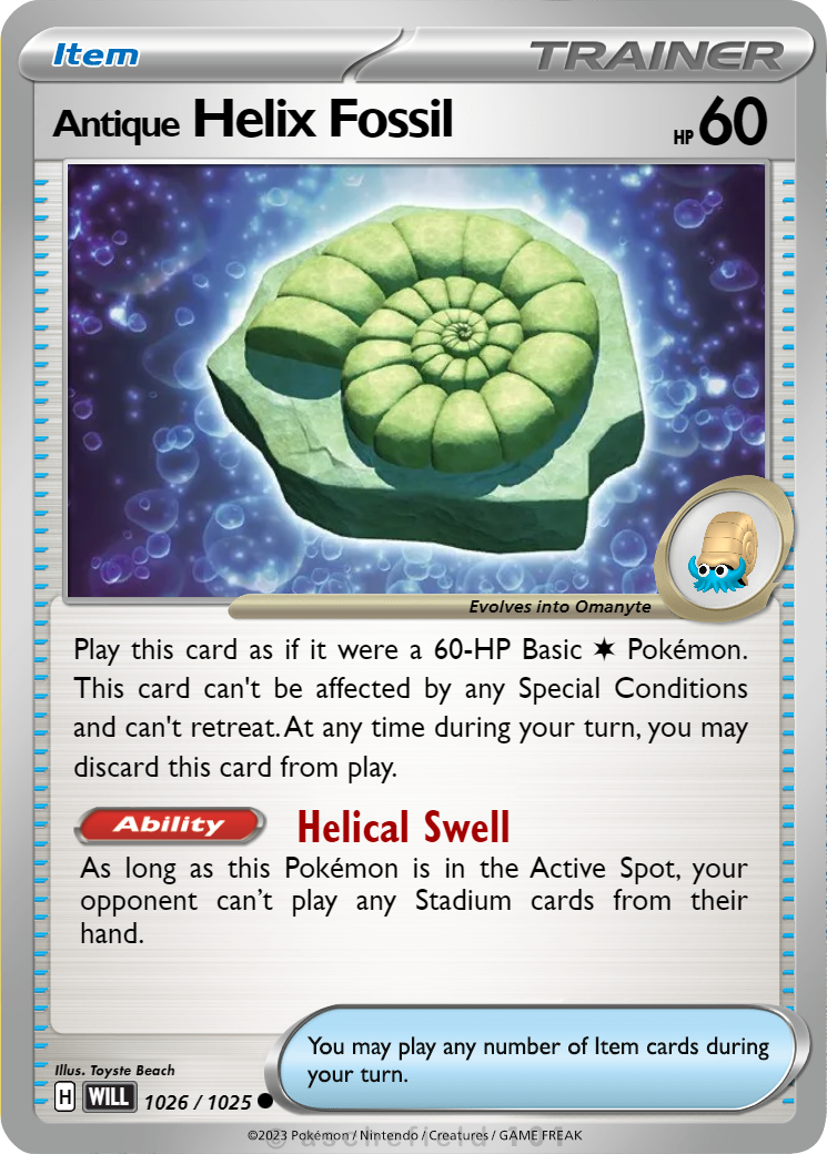 ==Antique== Helix Fossil - Krypton1986 | Pokécardmaker.net