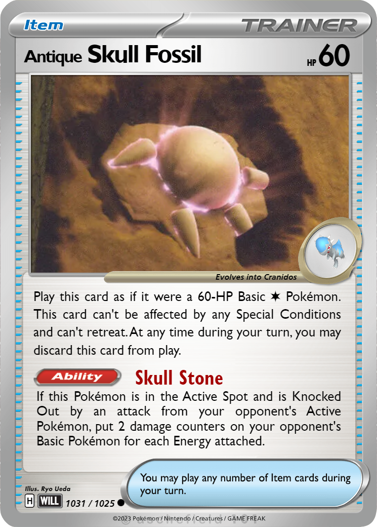 ==Antique== Skull Fossil - Krypton1986 | Pokécardmaker.net