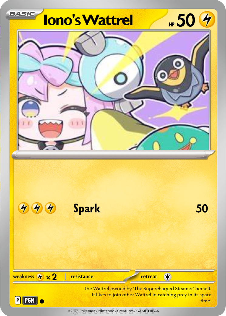 Iono's Wattrel - Kryptonite | Pokécardmaker.net