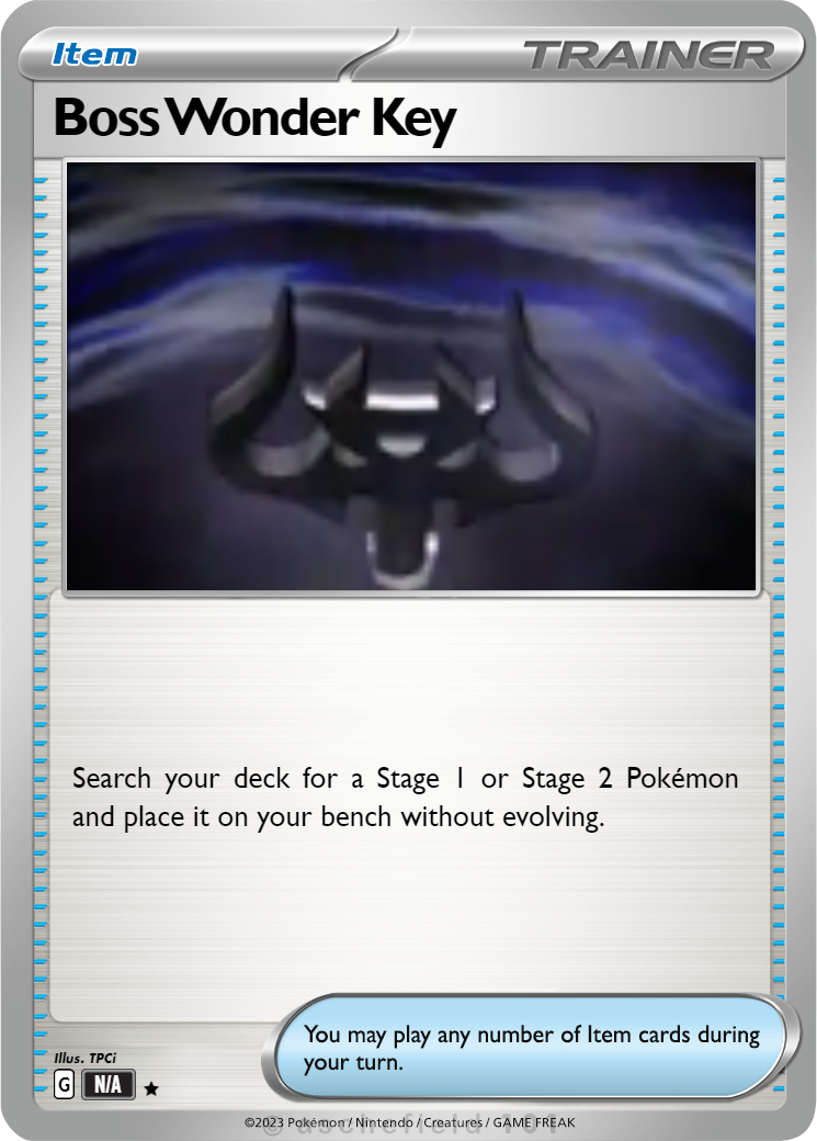 Boss Wonder Key - LPBvgc | Pokécardmaker.net