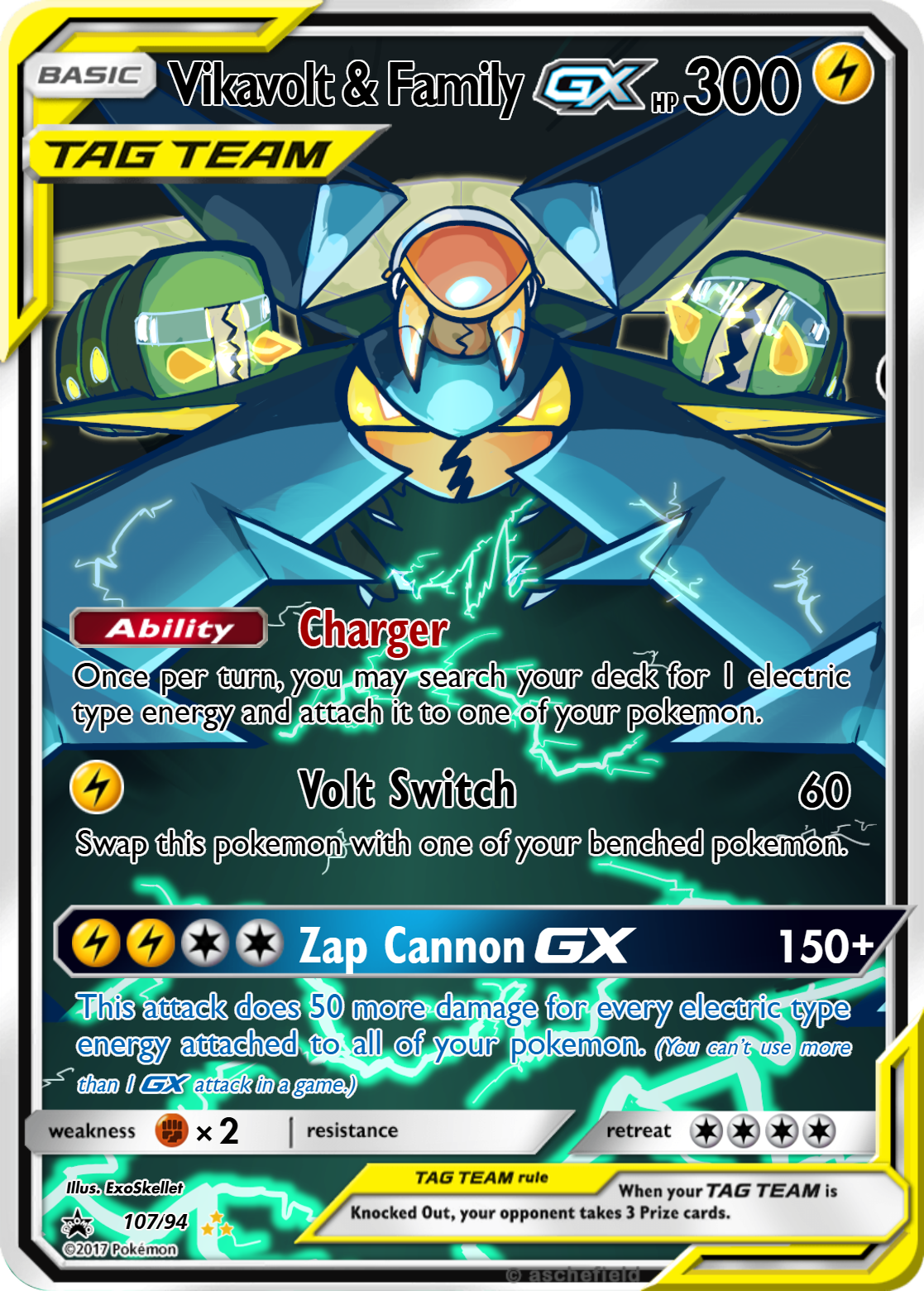 Vikavolt & Family - Lego1955 | Pokécardmaker.net