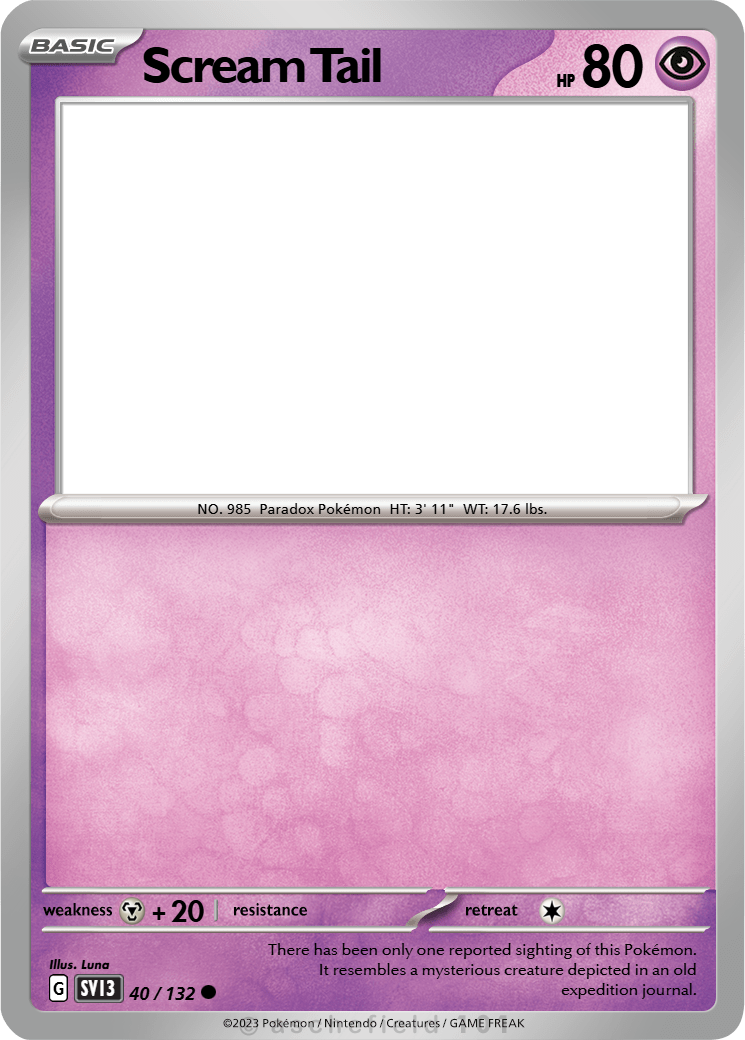 Scream Tail - Leneyae | Pokécardmaker.net
