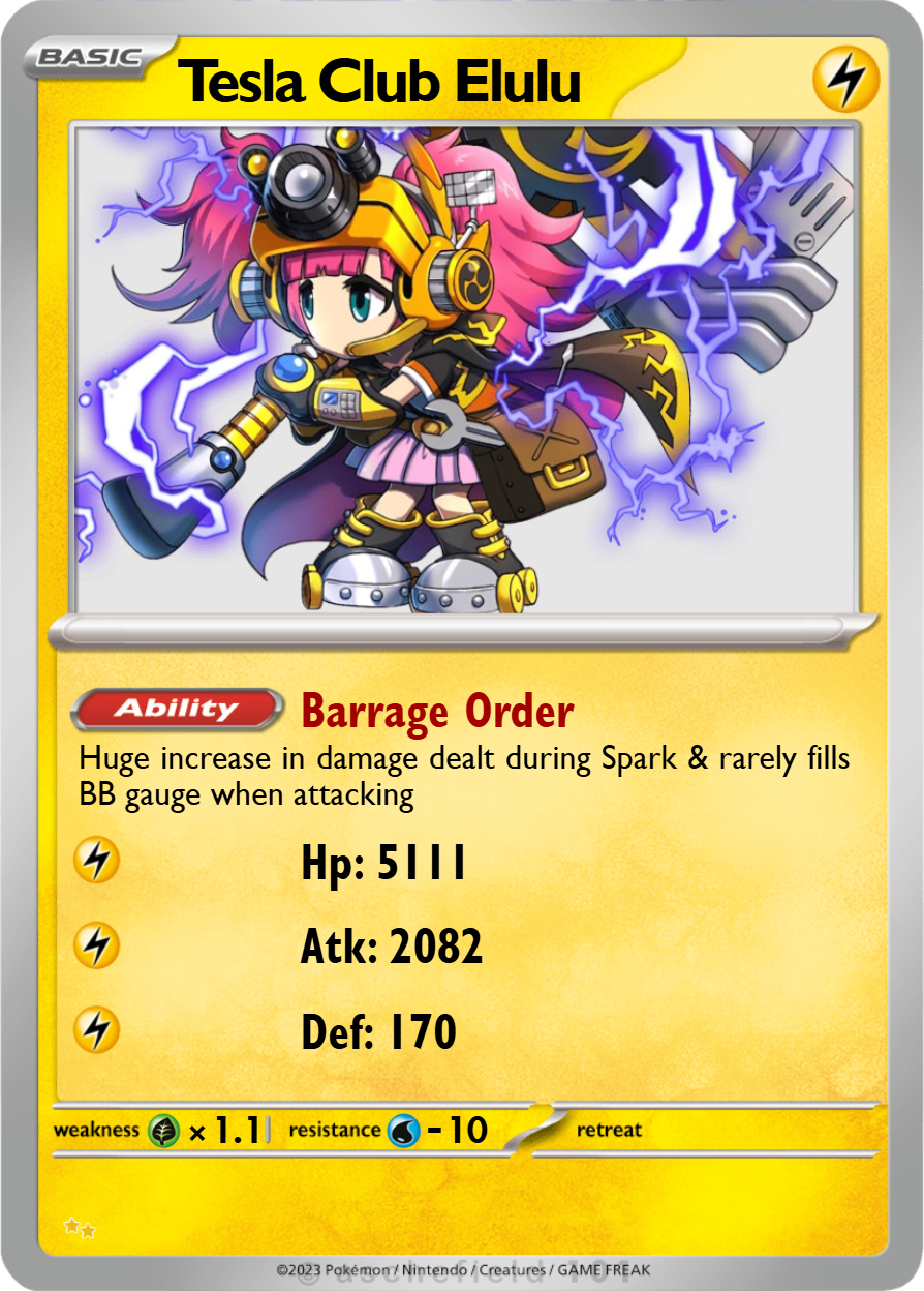 Tesla Club Elulu - LesterKan | Pokécardmaker.net
