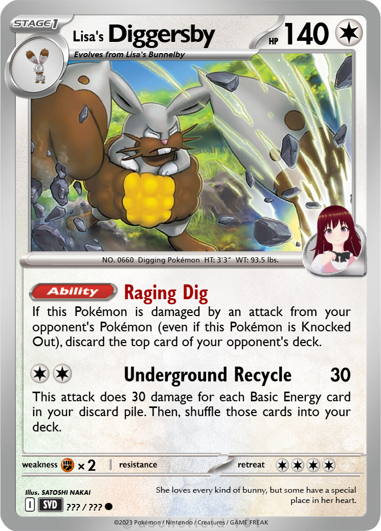 Diggersby - LisaPoke | Pokécardmaker.net