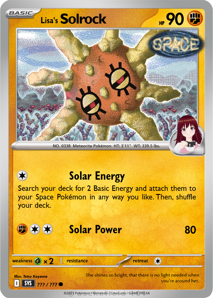 Solrock - LisaPoke | Pokécardmaker.net