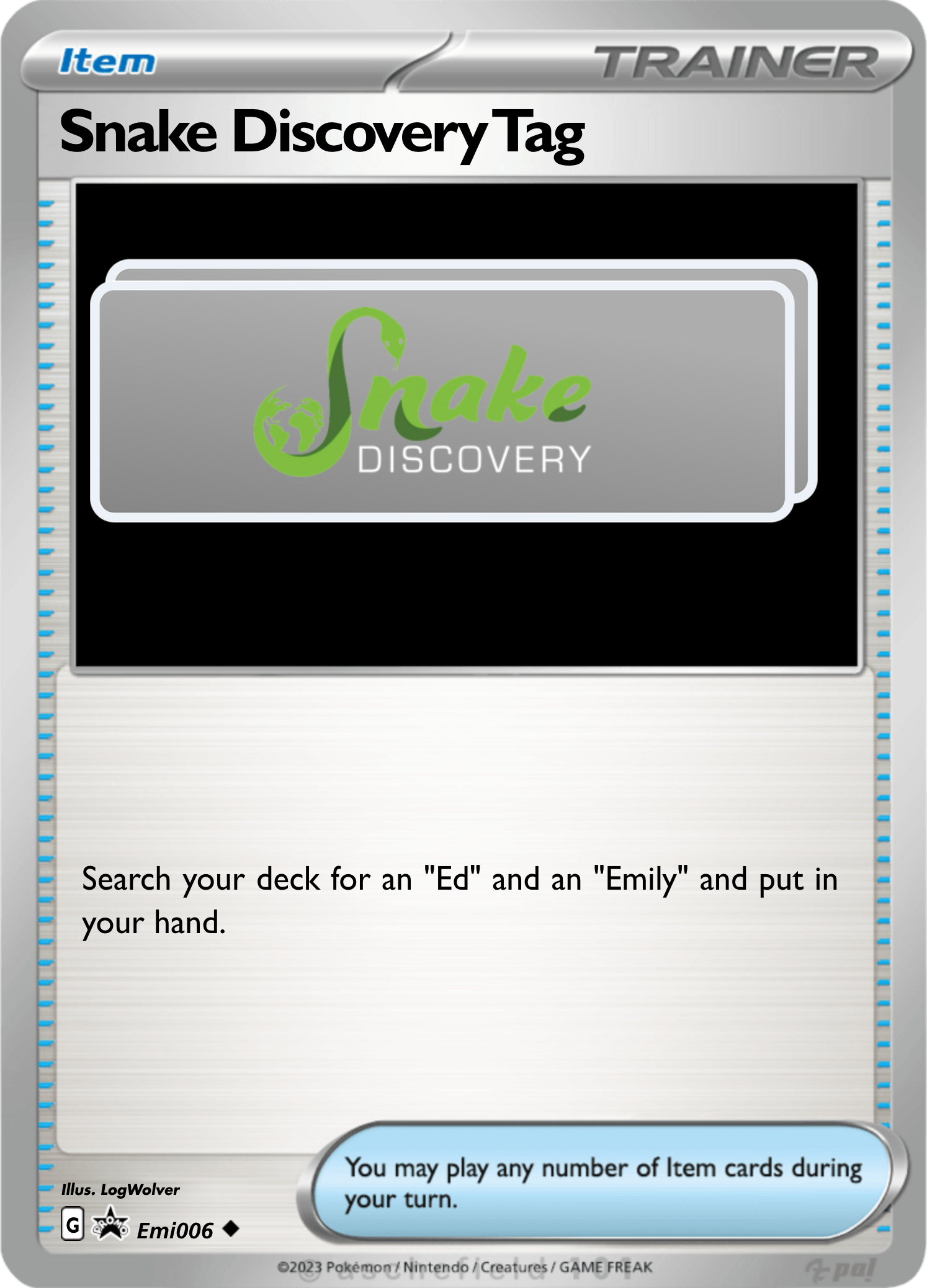 Snake Discovery Tag - LogWolver | Pokécardmaker.net