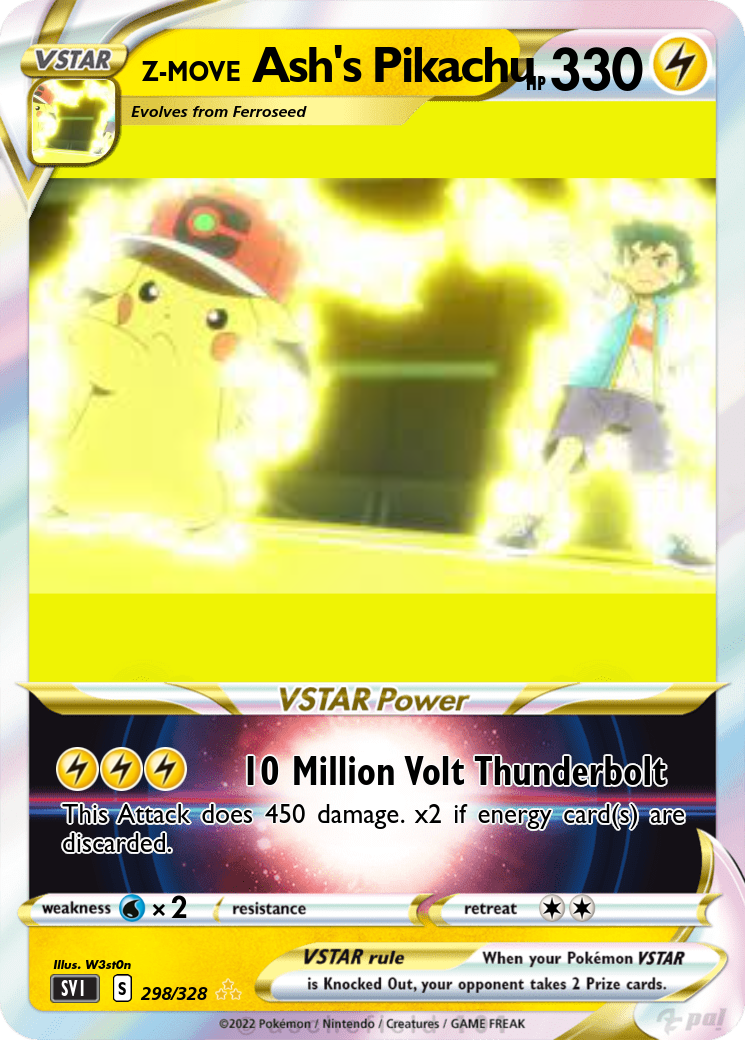 Ash's Pikachu - LucarioSnifer318 | Pokécardmaker.net