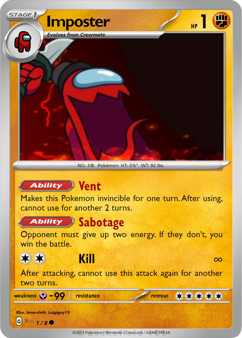 Imposter - Luigiguy15 | Pokécardmaker.net
