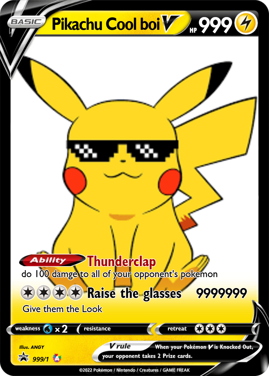 Pikachu Cool boi - ME_LIKE_CATS | Pokécardmaker.net