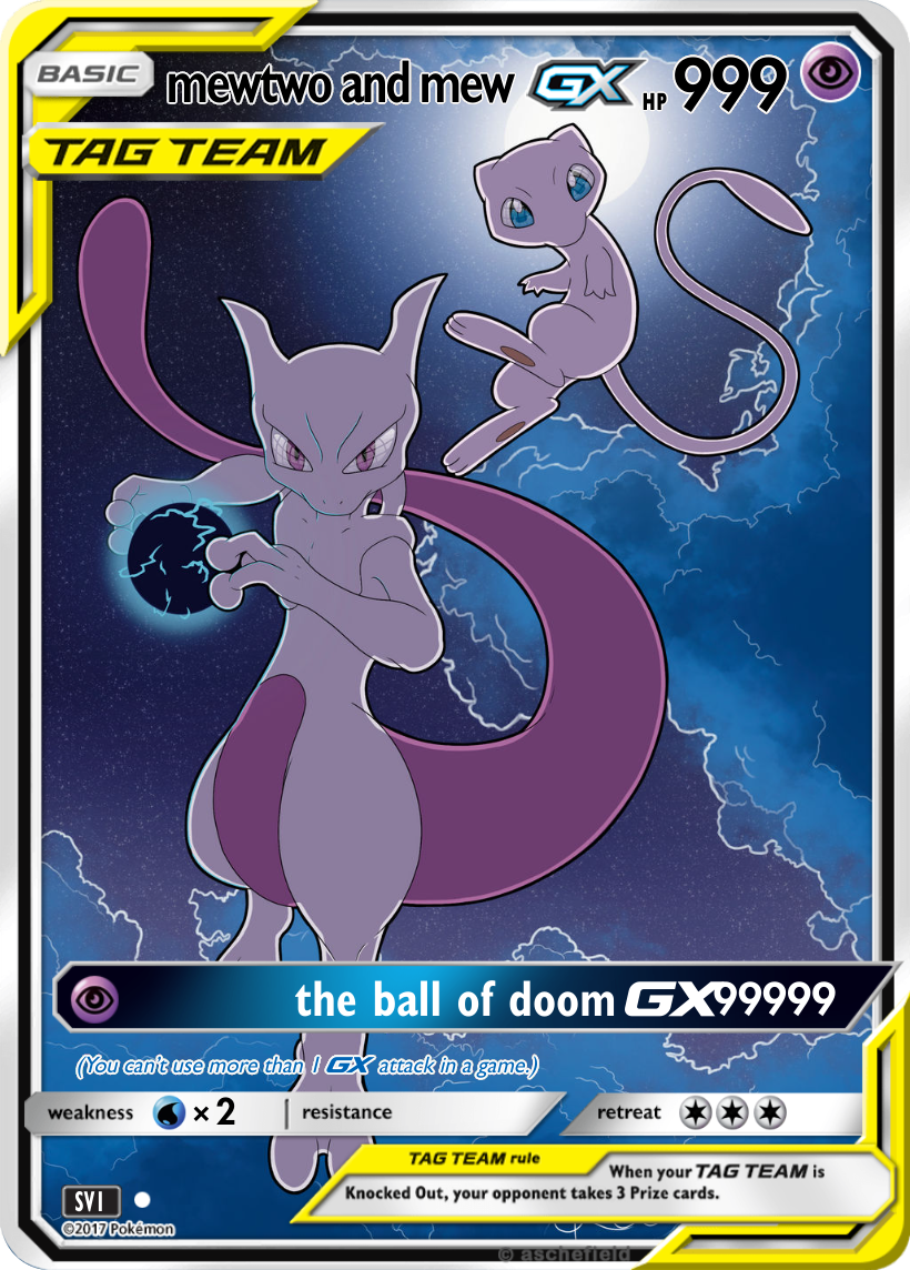 mewtwo and mew - MJG | Pokécardmaker.net