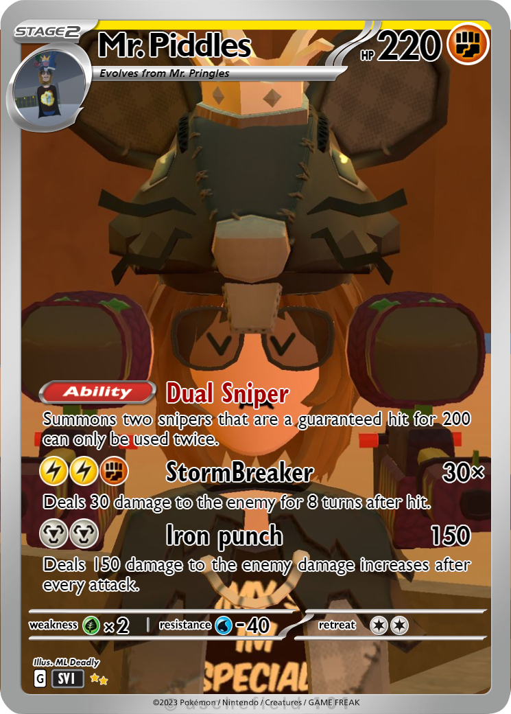 Mr. Piddles - MLDeadly | Pokécardmaker.net