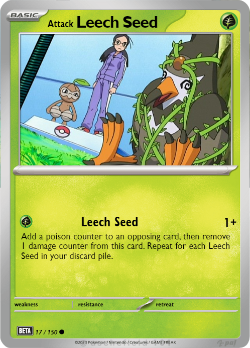 Leech Seed - Massimune | Pokécardmaker.net