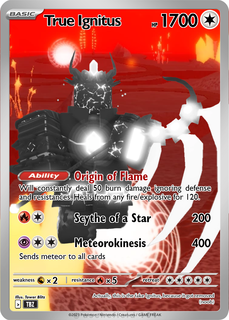 True Ignitus - MasterGamerZT | Pokécardmaker.net