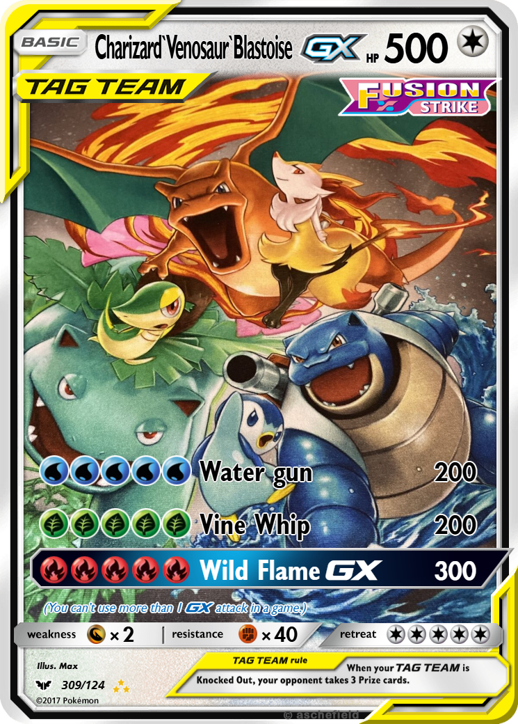 Charizard`Venosaur`Blastoise - Max_2018 | Pokécardmaker.net