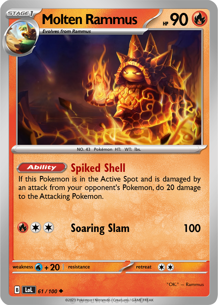 Molten Rammus - McChicken | Pokécardmaker.net
