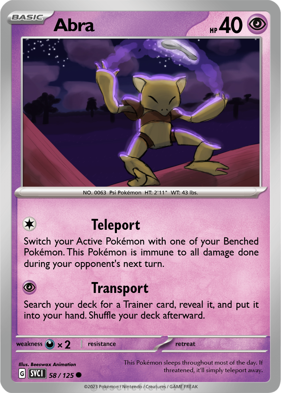 Abra - MegaAmpharostheDragon | Pokécardmaker.net