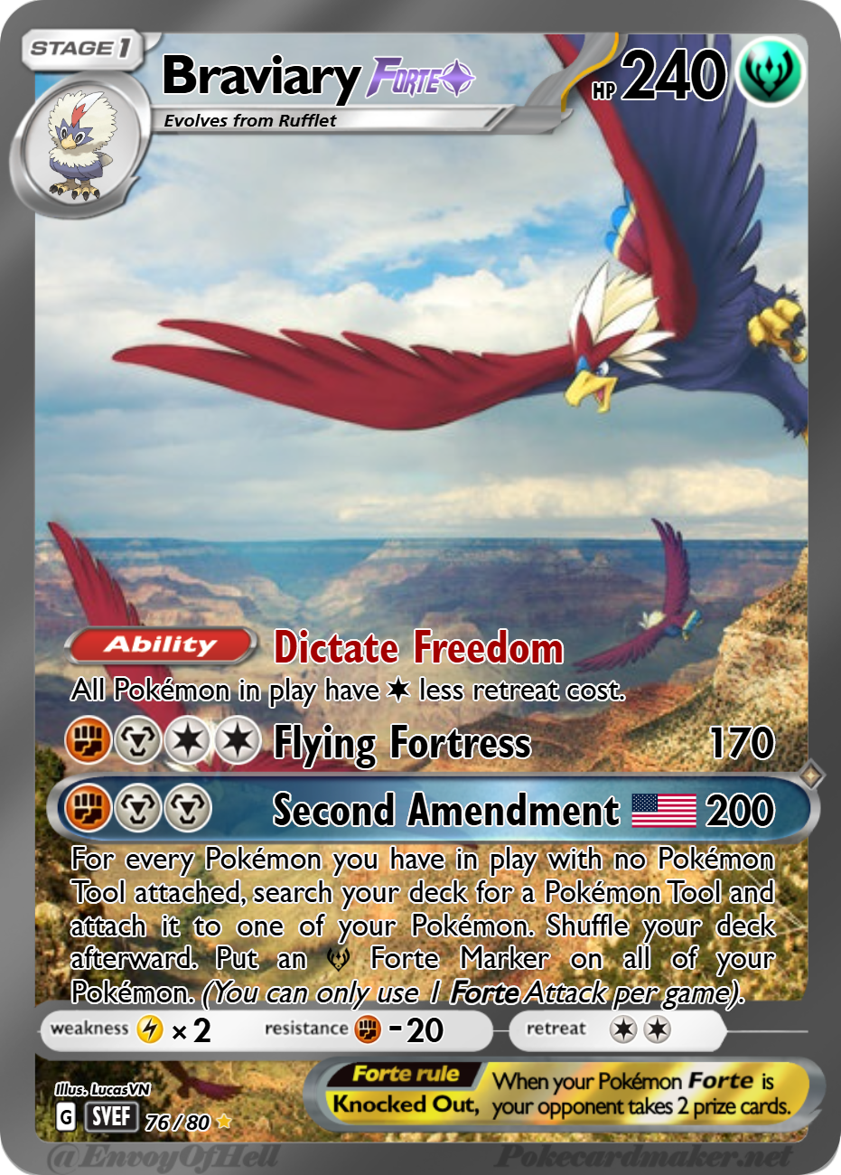 Braviary - MegaAmpharostheDragon | Pokécardmaker.net