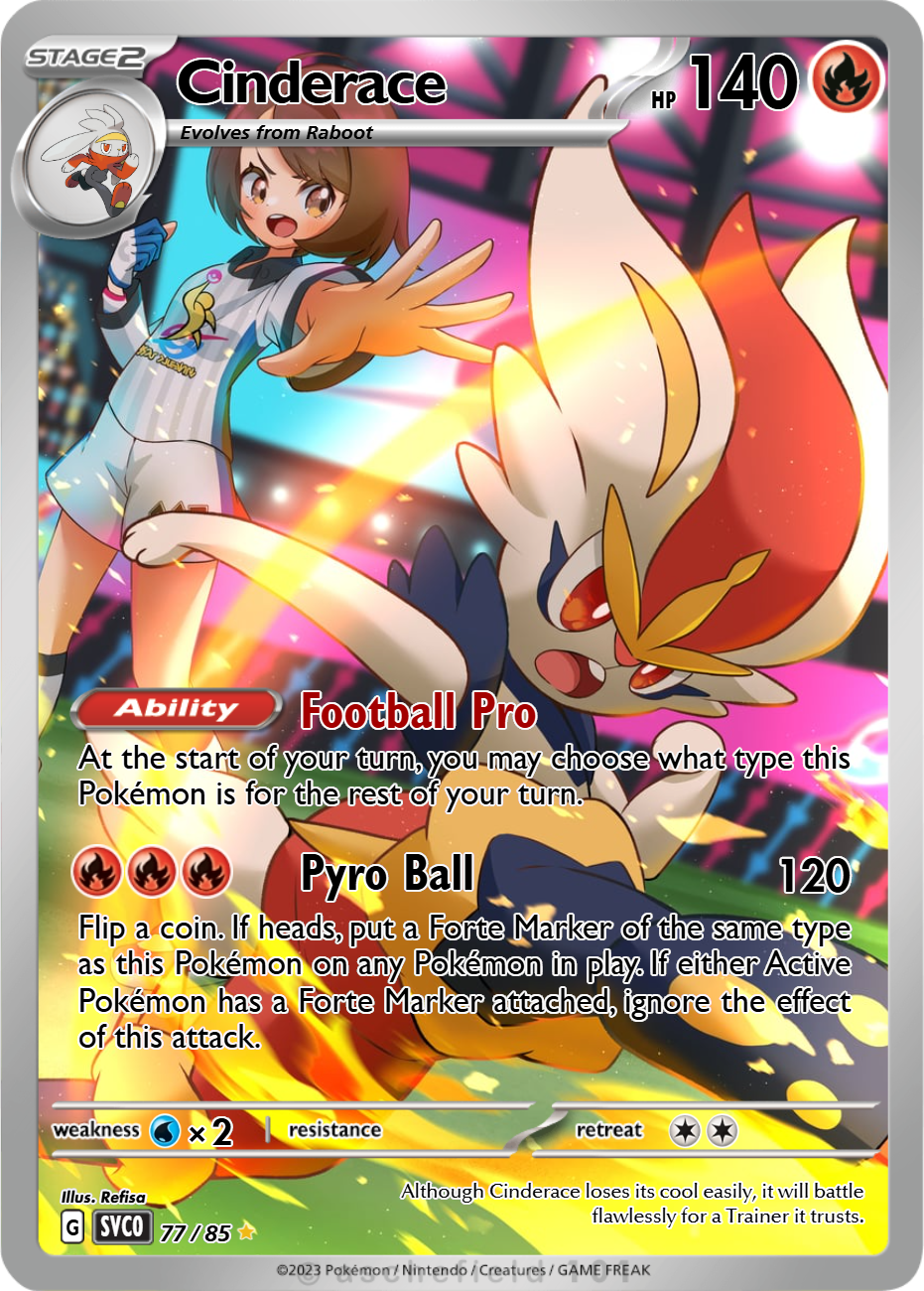 Cinderace - MegaAmpharostheDragon | Pokécardmaker.net