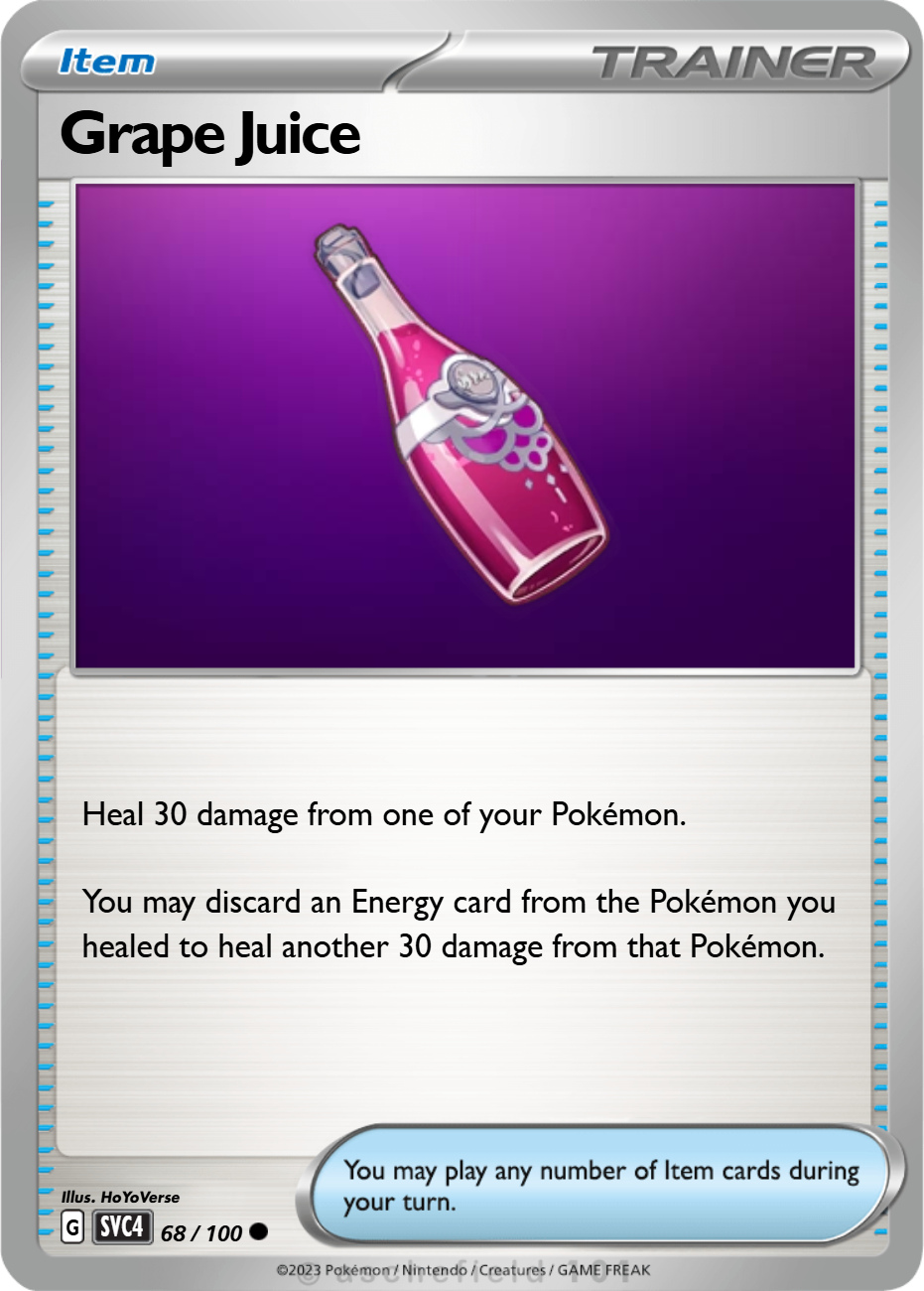 Grape Juice - MegaAmpharostheDragon | Pokécardmaker.net