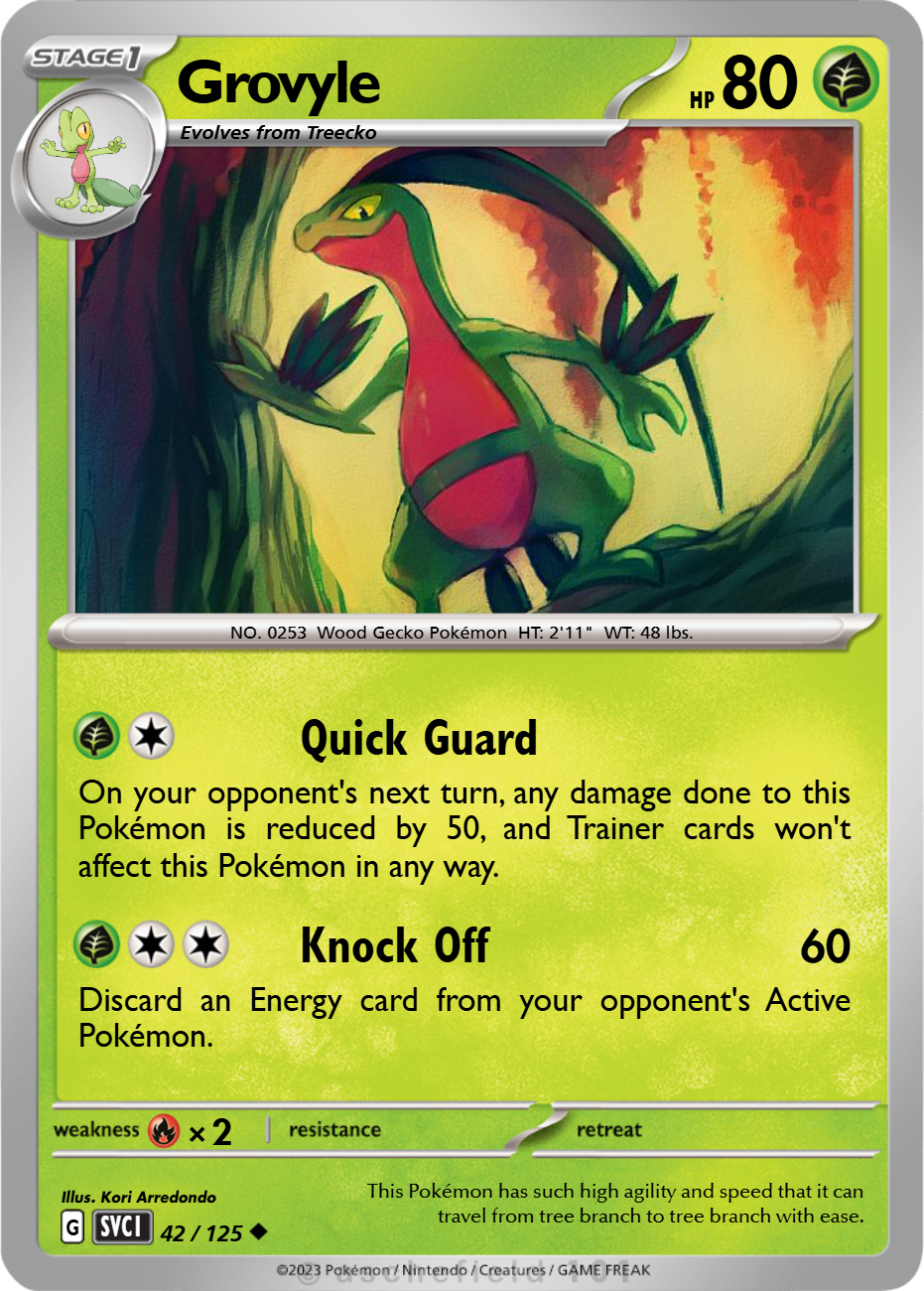 Grovyle - MegaAmpharostheDragon | Pokécardmaker.net