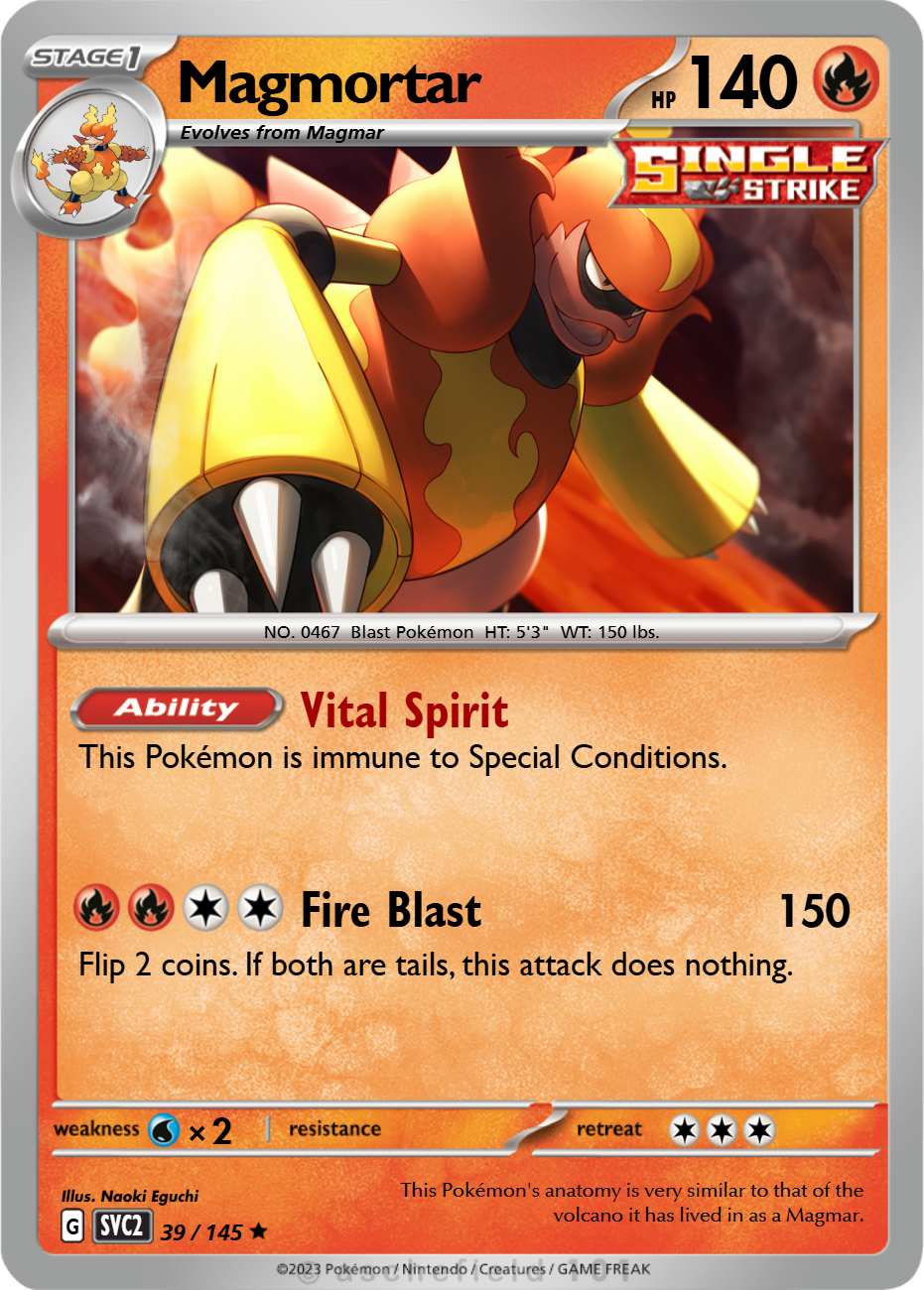 Magmortar - MegaAmpharostheDragon | Pokécardmaker.net