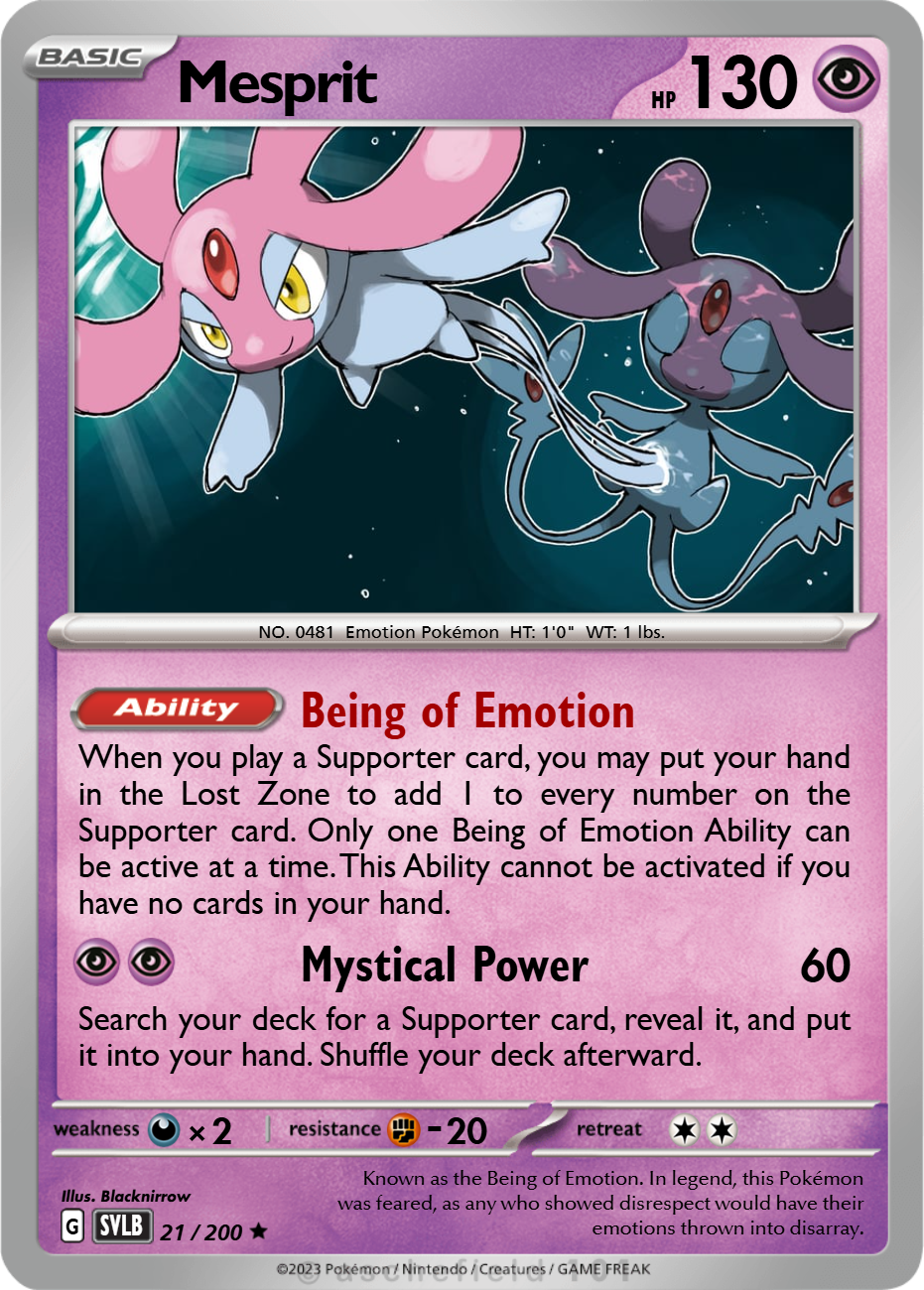 Mesprit - MegaAmpharostheDragon | Pokécardmaker.net