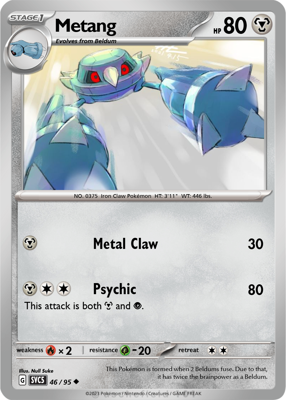 Metang - MegaAmpharostheDragon | Pokécardmaker.net
