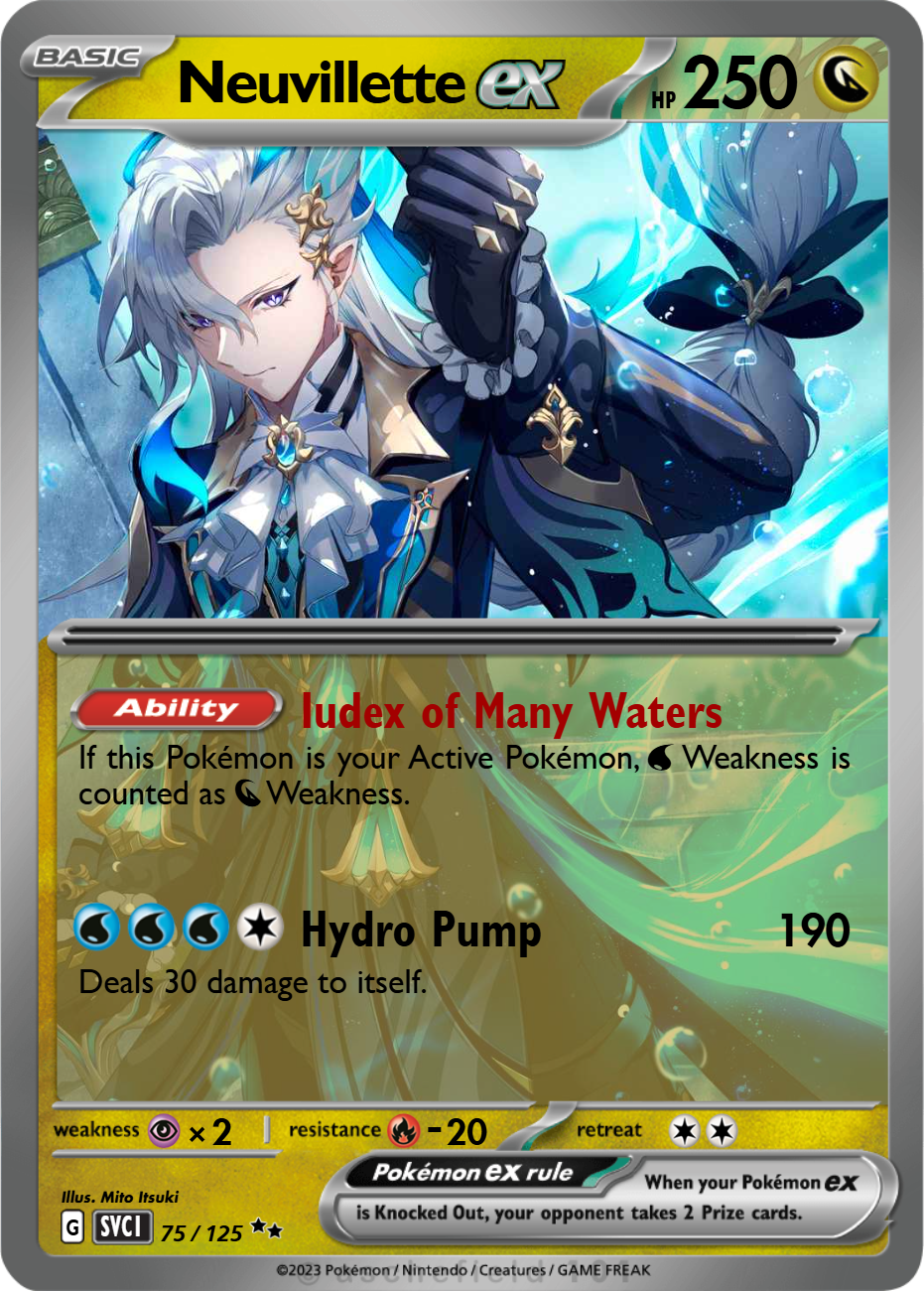 Neuvillette - MegaAmpharostheDragon | Pokécardmaker.net