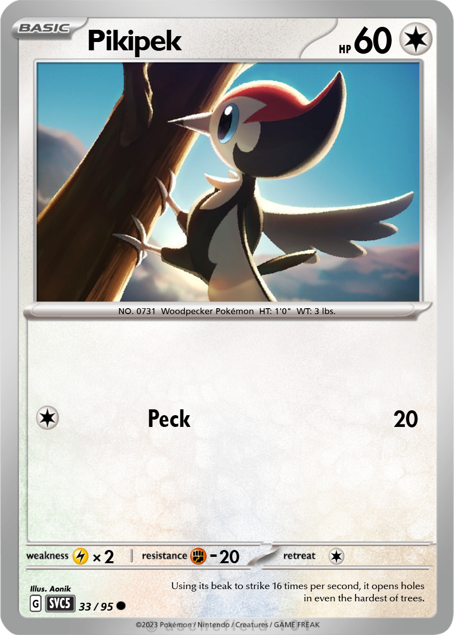 Pikipek - MegaAmpharostheDragon | Pokécardmaker.net