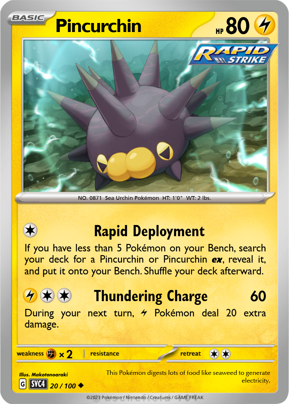 Pincurchin - MegaAmpharostheDragon | Pokécardmaker.net