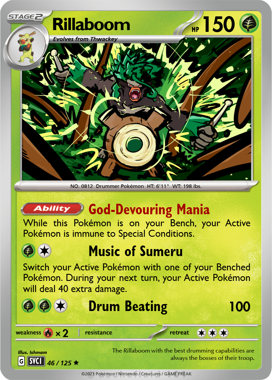 Rillaboom - MegaAmpharostheDragon | Pokécardmaker.net