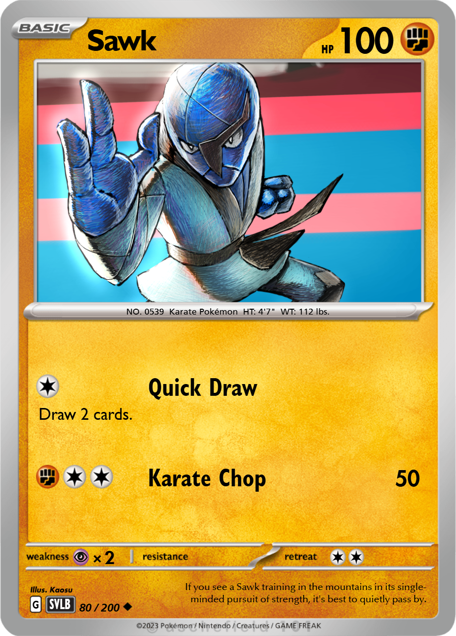 Sawk - MegaAmpharostheDragon | Pokécardmaker.net