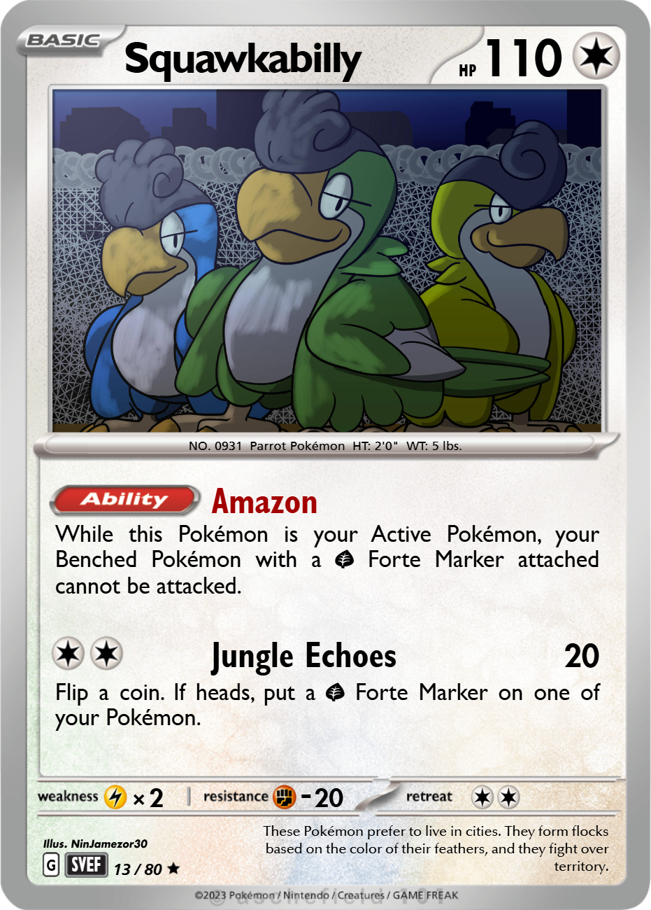 Squawkabilly - MegaAmpharostheDragon | Pokécardmaker.net