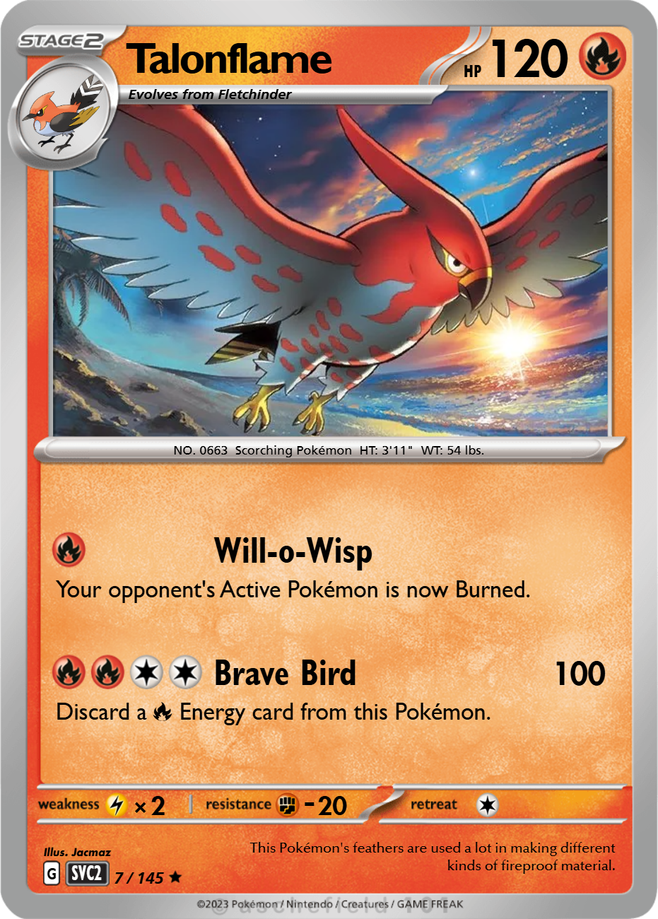 Talonflame - MegaAmpharostheDragon | Pokécardmaker.net