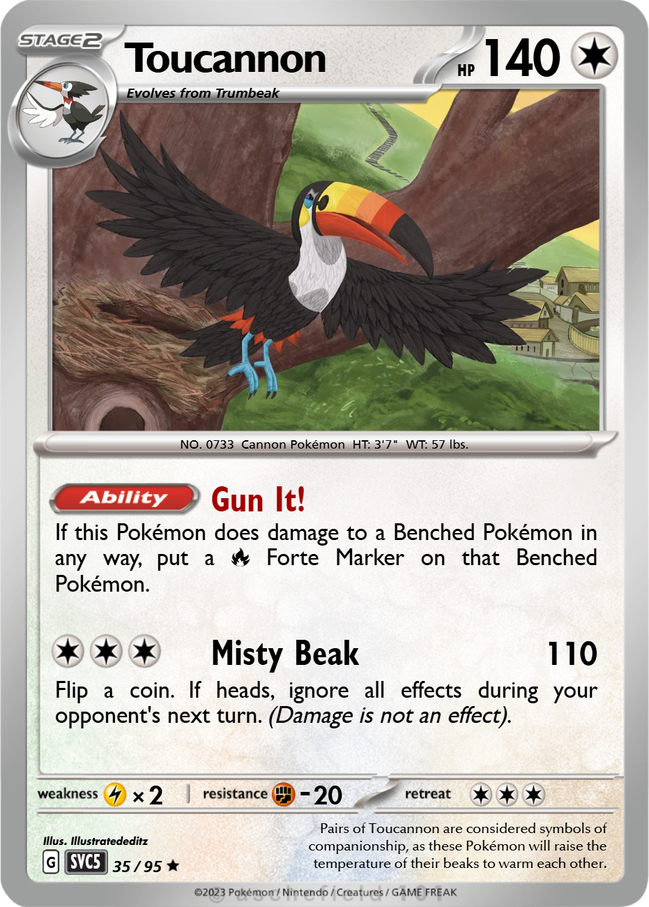 Toucannon - MegaAmpharostheDragon | Pokécardmaker.net