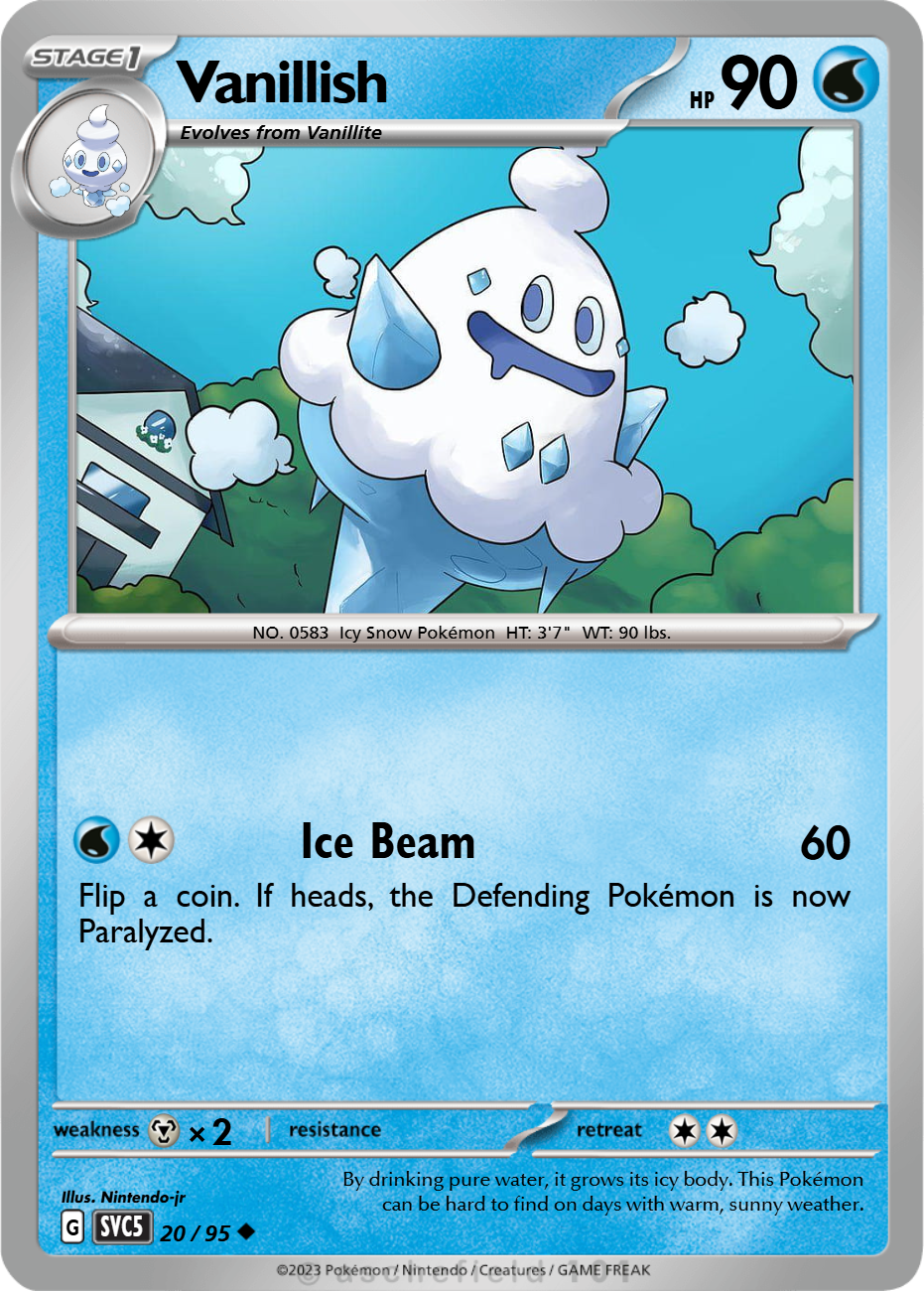 Vanillish - MegaAmpharostheDragon | Pokécardmaker.net