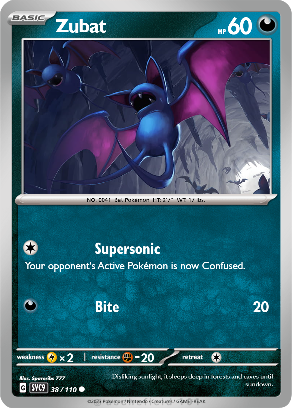 Zubat - MegaAmpharostheDragon | Pokécardmaker.net