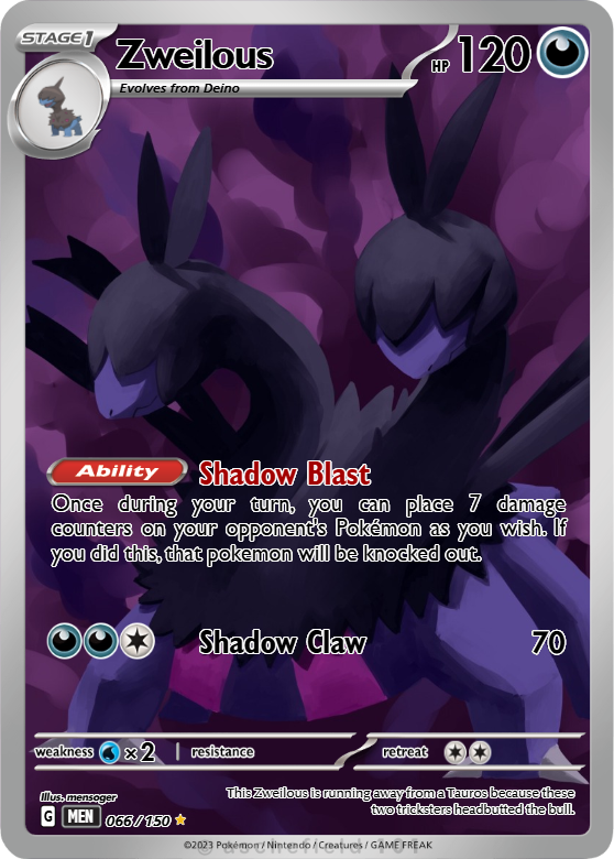Zweilous - Mensoger | Pokécardmaker.net